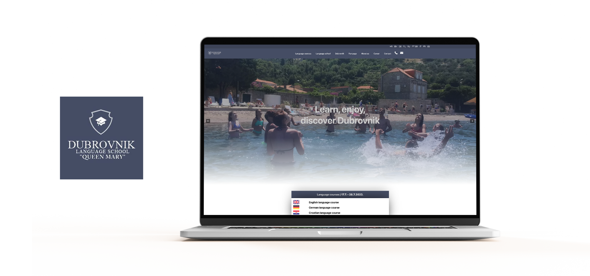 Modern website of the Dubrovnik Language School - RedCode
